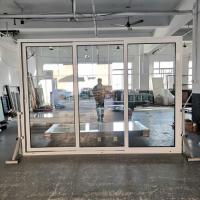 China Double Glazed Aluminium Sliding Glass Doors with Tempered Glass and Sound Insulation for Security Systems for sale