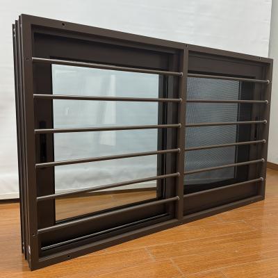 China Custom Aluminum Sliding Window with Double Tempered Glass - 5-Year Warranty, CE Certified Windproof Design for sale