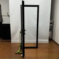 China Aluminium Hinged Doors  Customized Hinge Door Manual Shutter Double Temper Glass for sale