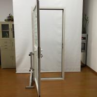 China 2.0mm Aluminum Hinged Doors with 5mm+12A+5mm Glass - Customizable Waterproof & Soundproof for sale