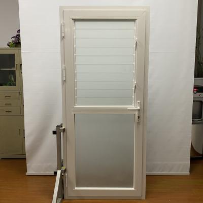 China 2.0mm Aluminum Hinged Doors with 5mm+12A+5mm Glass - Customizable Waterproof & Soundproof for sale