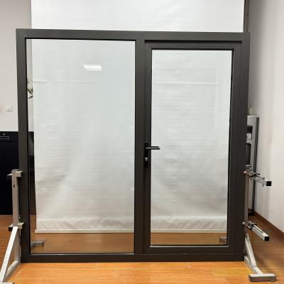 China 5mm+12A+5mm Aluminum Hinged Doors with 2.0mm Profile - Customizable Thermal & Sound Insulation for sale