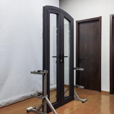 China Powder Coated Aluminum Casement Doors with Double Glazed Glass - Custom Sizes 1-300 sqm, Energy Efficient Thermal Insulation for sale