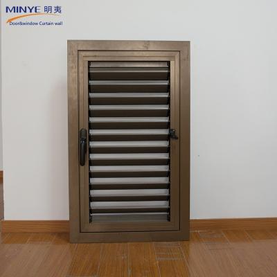 China Custom Powder Coated Aluminum Louver Window with 6mm Tempered Glass Blades - CE Certified Jalousie Style for sale