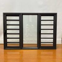 China 6mm Tempered Glass Aluminum Louver Window with Handle - Custom Sizes, Powder Coating Frame, Easy Installation for sale