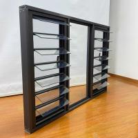 China 6mm Tempered Glass Aluminum Louver Window with Handle - Custom Sizes, Powder Coating Frame, Easy Installation for sale