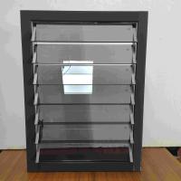 China Aluminum Louver Window with 6mm Tempered Glass Blades - Handle Operation & Powder Coated Frame for sale