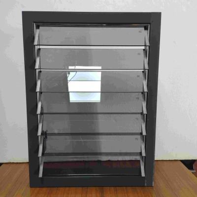 China Aluminum Louver Window with 6mm Tempered Glass Blades - Handle Operation & Powder Coated Frame for sale