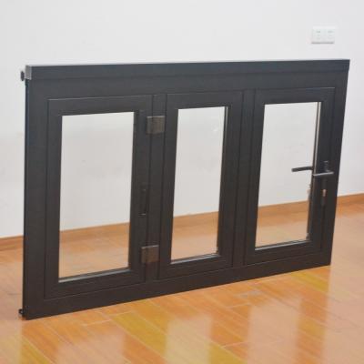 China Aluminum Bifold Windows with Silicone Sealant - Double Glass Soundproof Design, Custom Sizes 30-Day Delivery for sale