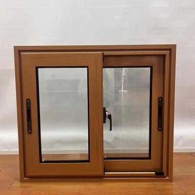 China Aluminium Sliding Window Customized Size and Color Double Temper Glass for sale