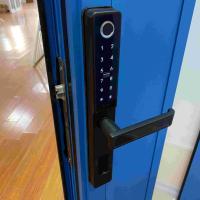 China Modern Aluminum Entrance Door with Electronic Combination Lock - 2.0mm Profile & 5+12A+5mm Glass - Model C-29 for sale
