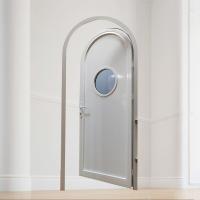 China Custom Powder Coated Aluminum Hinged Casement Door with 2.0mm Profile and Double Tempered Glass for sale