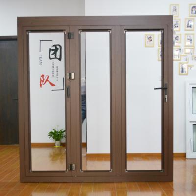 China SQ-75 Aluminum Folding Doors with Double Glass, Windproof Weatherstripping and Top/Bottom Ventilation - 30-45 Day Delivery for sale