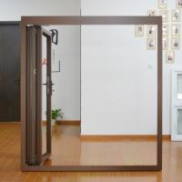 China SQ-75 Black Aluminum Folding Doors with Low-E Glass - Waterproof Bifold Design 30-45 Day Delivery for sale