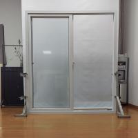 China Double Tempered PVC Sliding Glass Doors with White Frame - High Weather Resistance & Custom Sizes for sale