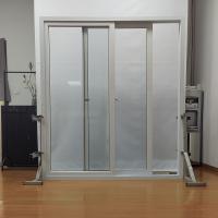 China Double Tempered PVC Sliding Glass Doors with White Frame - High Weather Resistance & Custom Sizes for sale