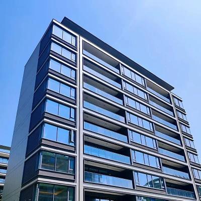 China 5mm+5mm Aluminum Glass Curtain Wall System with 50-200mm Frame and CE Certification for Commercial Buildings for sale