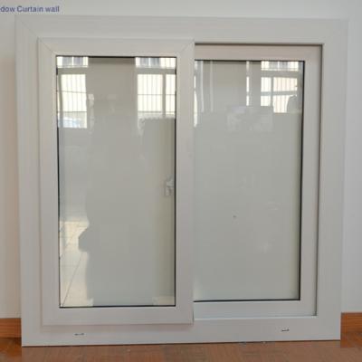 China PVC Sliding Windows with Double Tempered Glass - Reinforced Steel Frame, Custom Sizes for Energy Efficient Installation for sale