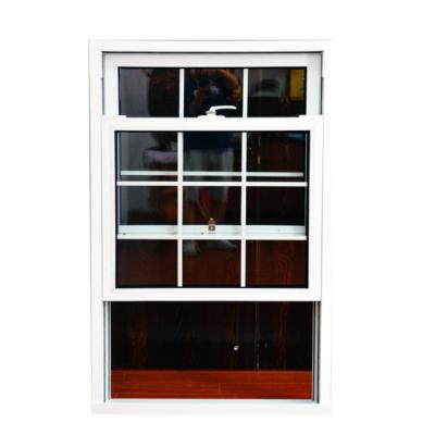 China 1.5mm Steel-Lined PVC Hung Windows with Crescent Lock - Single/Double Glazed Vertical Sliding Design for Office and Residential Use for sale