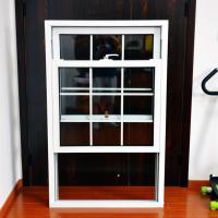 China 1.5mm Steel-Lined PVC Hung Windows with Crescent Lock - Single/Double Glazed Vertical Sliding Design for Office and Residential Use for sale
