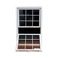 China Traditional PVC Double Hung Windows with 1.5mm Steel Lining - Single/Double Glazed Options for Residential Installation for sale