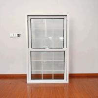 China PVC Double Hung Windows with 1.5mm Steel Lining and Double Glazed Glass Options for Weather Resistant Performance for sale