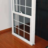 China PVC Double Hung Windows with 1.5mm Steel Lining and Double Glazed Glass Options for Weather Resistant Performance for sale