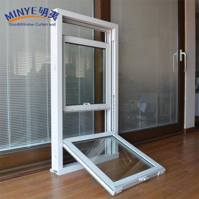 China Weather Resistant PVC Hung Windows with 1.5mm Steel Lining - Single & Double Hung Vertical Sliding Design for sale