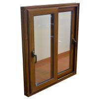 China Brown Anodized Aluminum Sliding Window with Double Tempered Glass and Insect Screen - 5-Year Warranty, Hurricane Protection for sale