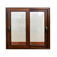 China Brown Anodized Aluminum Sliding Window with Double Tempered Glass and Insect Screen - 5-Year Warranty, Hurricane Protection for sale