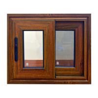 China Brown Anodized Aluminum Sliding Window with Double Tempered Glass and Insect Screen - 5-Year Warranty, Hurricane Protection for sale