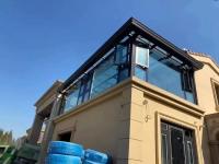 China 3.0mm Profile All-Season Sunroom - Black/White Weather-Resistant Glass Enclosure with Custom Sizes for sale