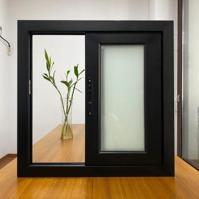China Surface Mounted Aluminum Glass Sliding Windows 4mm-12mm Single Glazed with Multi-Point Locking System for sale