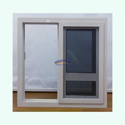 China Custom Aluminum Sliding Windows with Double Glaze Glass, Powder-Coated Frame and 5-Year Warranty for Bathroom and Commercial Use for sale
