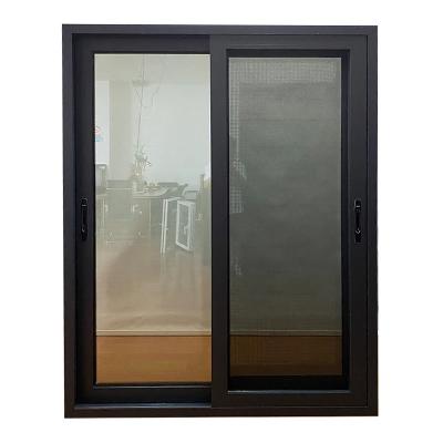 China Aluminium Sliding Windows with Double Glaze & Insect Screen for sale