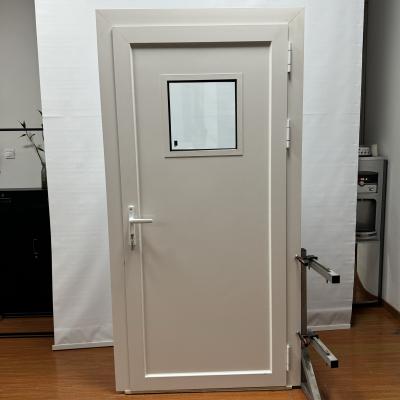 China White Aluminium Hinged Door with 2.0mm Profile Thickness - Soundproof, Waterproof & Thermal Insulation Custom Glass Options for sale