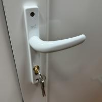 China White Aluminium Hinged Door with 2.0mm Profile Thickness - Soundproof, Waterproof & Thermal Insulation Custom Glass Options for sale