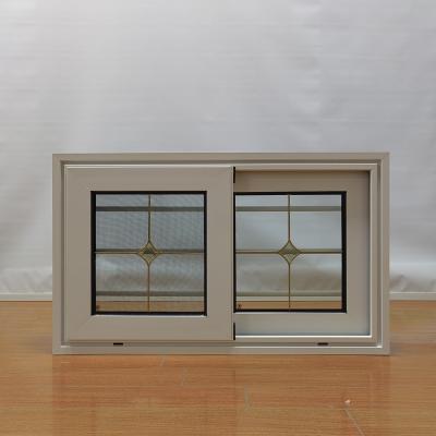 China Aluminum Sliding Window Double Glaze Glass Insect Screen 1200mm x 1500mm for sale