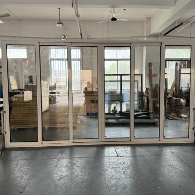 China Custom Aluminum Sliding Glass Doors with Double Tempered Glass - Sound Proof & Security Features for sale