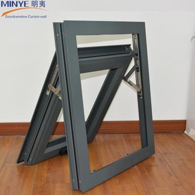 China Gray Black Aluminum Double Glazed Windows with 1.4mm Frame and Multi-Point Locking System - 4mm to 12mm Glass Options for sale