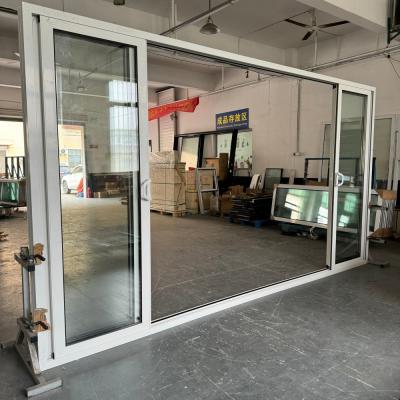 China NO SQ-DQ77 Aluminum Sliding Glass Door with Double Tempered Glass 25-30 Day Delivery CE Certified for sale