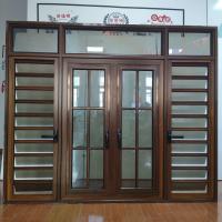 China Single Glass Aluminum Casement Windows with Wood Color Finish - Thermal Break Frame, Custom Sizes up to 2000SQM for sale