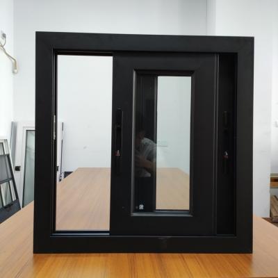 China Lockable Security Aluminum Sliding Windows with Double Glazed Glass and 5-Year Warranty - Hurricane Protection Model C-24 for sale