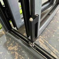 China Curved Thermal Break Aluminum Folding Door with Double/Triple Pane Glass - 2000 sqm Monthly Production - $131-$137 for sale