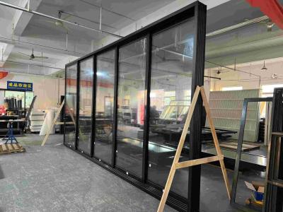 China 5-Track Aluminum Sliding Glass Door with Double-Tempered Glass and Eco-Friendly Sealing - Custom Colors Available for sale