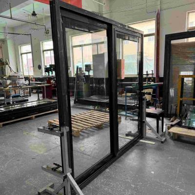 China 3-Track Aluminum Sliding Glass Door with Magnetic Shutter - Double Tempered Glass & Chinese Top Hardware for Commercial & Residential Use for sale