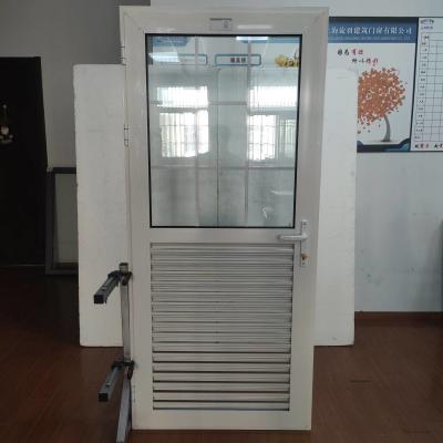China Aluminium Hinged Door 6mm Double Tempered Glass 2.0mm Profile Customizable for sale