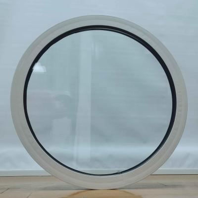 China Custom Aluminum Circle Windows with Double Tempered Glass and 5-Year Warranty - Fixed Round Frame Design for sale