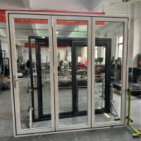 China Thermal Break Aluminum Folding Doors with Double Tempered Glass - 25-30 Day Delivery, CE Certified for sale