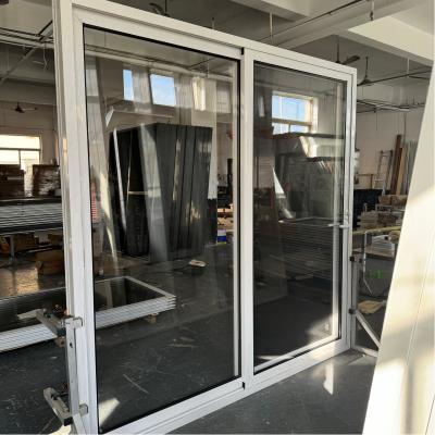 China Thermal Break Aluminum Sliding Glass Door Double Tempered Glass 1200mm Sound Insulation for sale